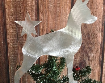 Greyhound Dog Christmas Tree Topper Holiday Decoration | Etsy