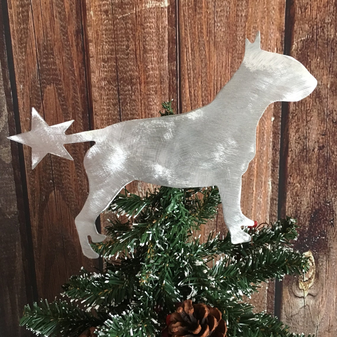 English Bull Terrier Dog Christmas Tree Topper or Wreath | Etsy