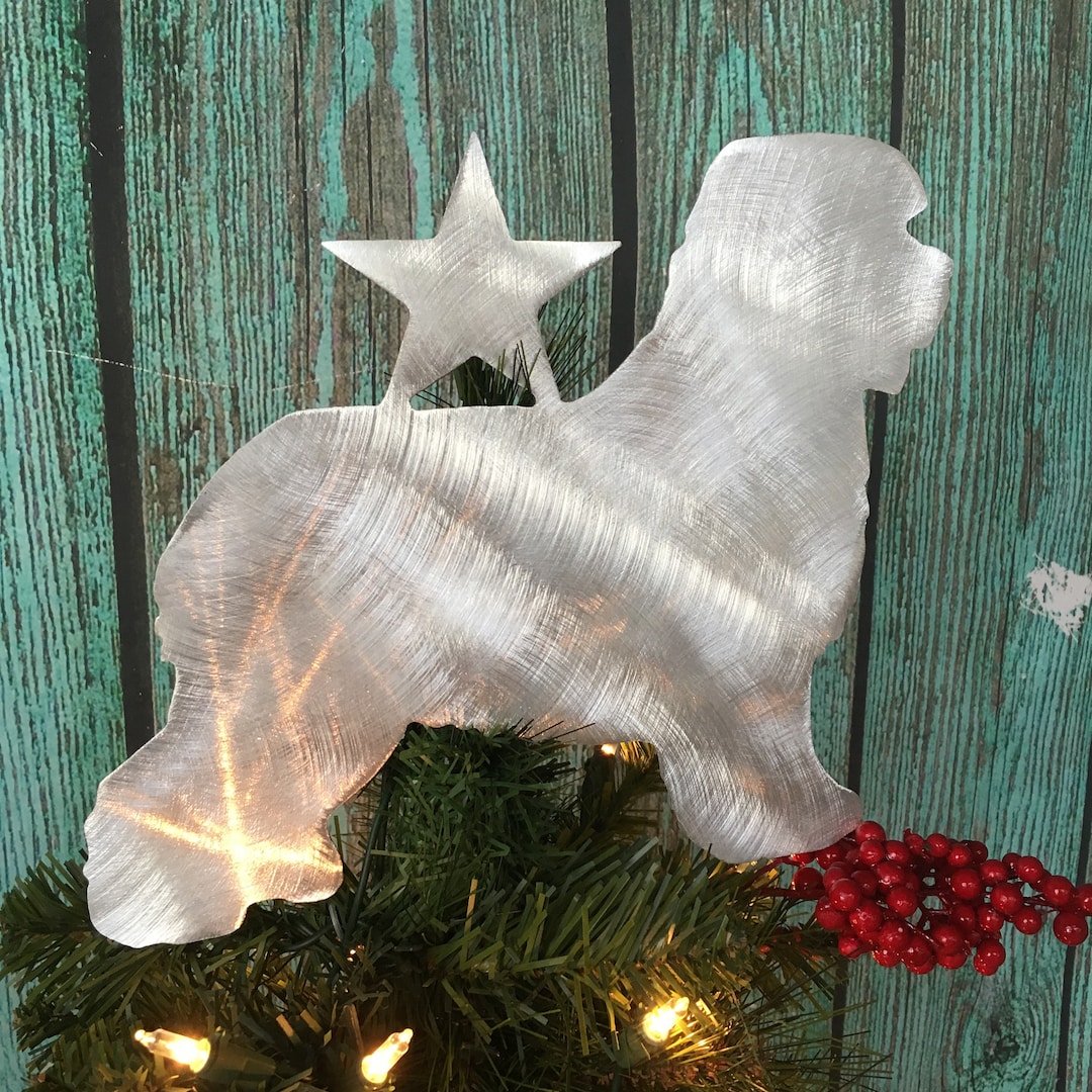 Old English Sheepdog, Sheepdog, Dog Tree Topper, Holiday Decoration ...