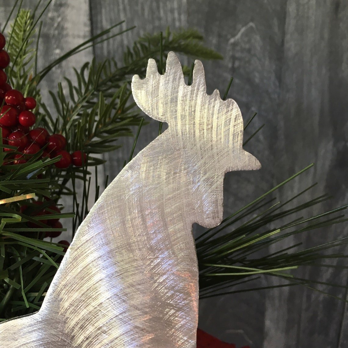 Weathervane Rooster, Christmas Tree Topper, Wreath Decoration, Holiday ...