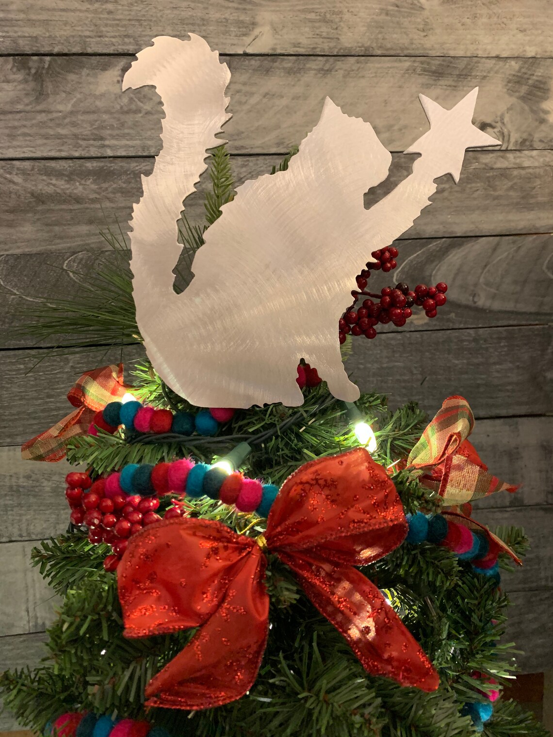 Fluffy Kitty Cat Cat Christmas Tree Topper Persian Cat | Etsy