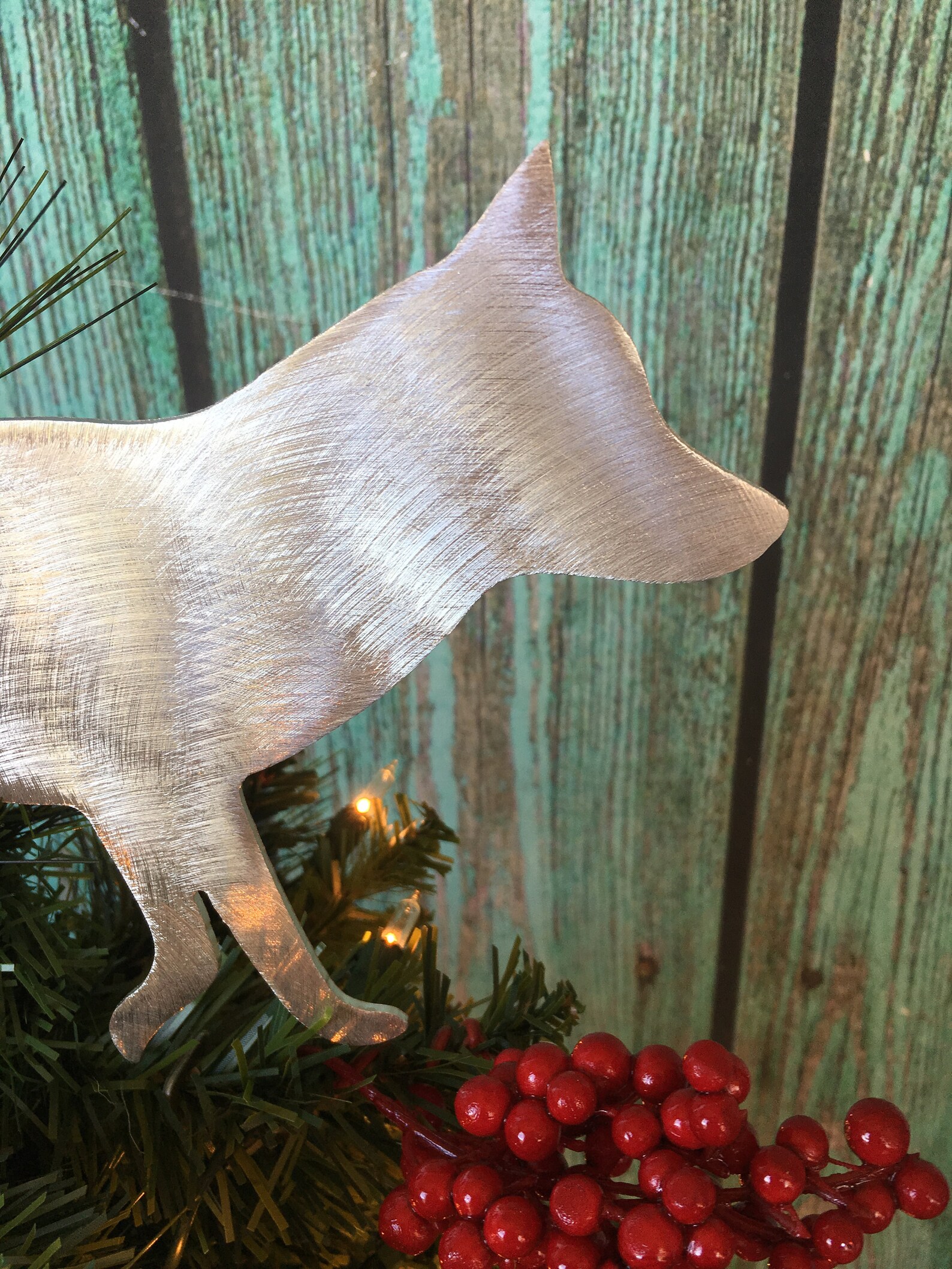 Fox Tree Topper Wall Hanging or Yard Stake Handcrafted - Etsy