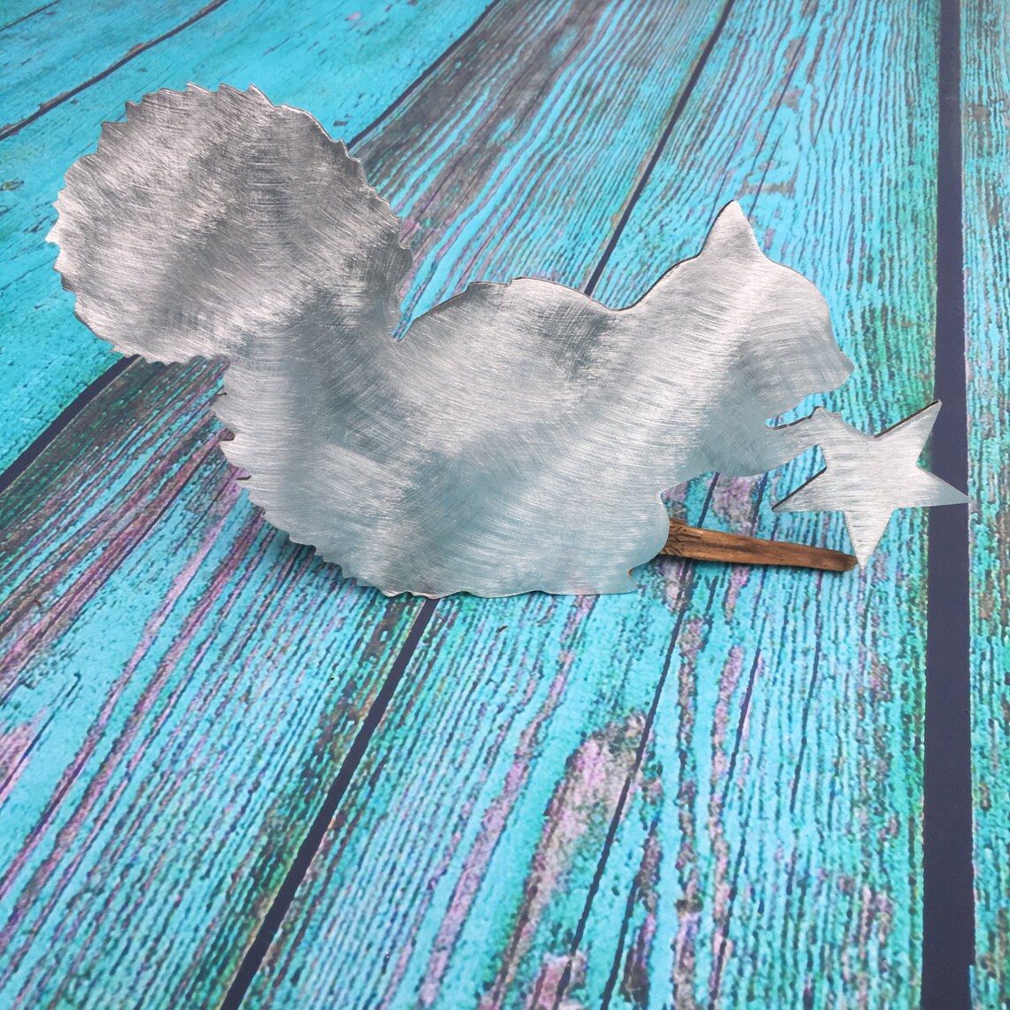 Squirrel with star Tree Topper Wall Hanging or Yard Stake | Etsy