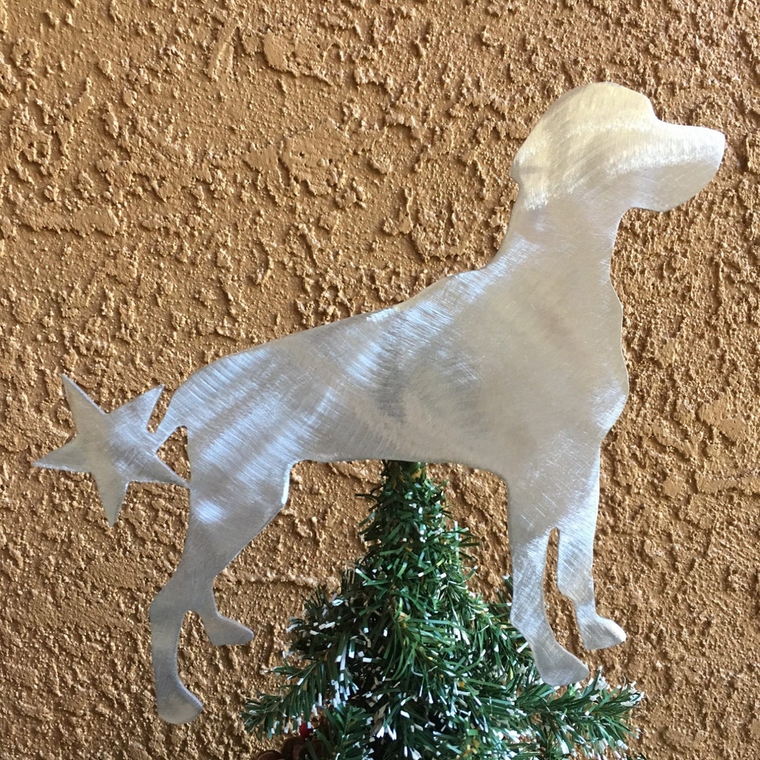 Weimaraner Dog Christmas Tree Topper, Wreath Decor, Holiday Decoration ...