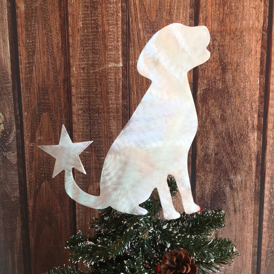 Labrador Retriever, Dog Tree Topper, Holiday Decoration, Aluminum ...