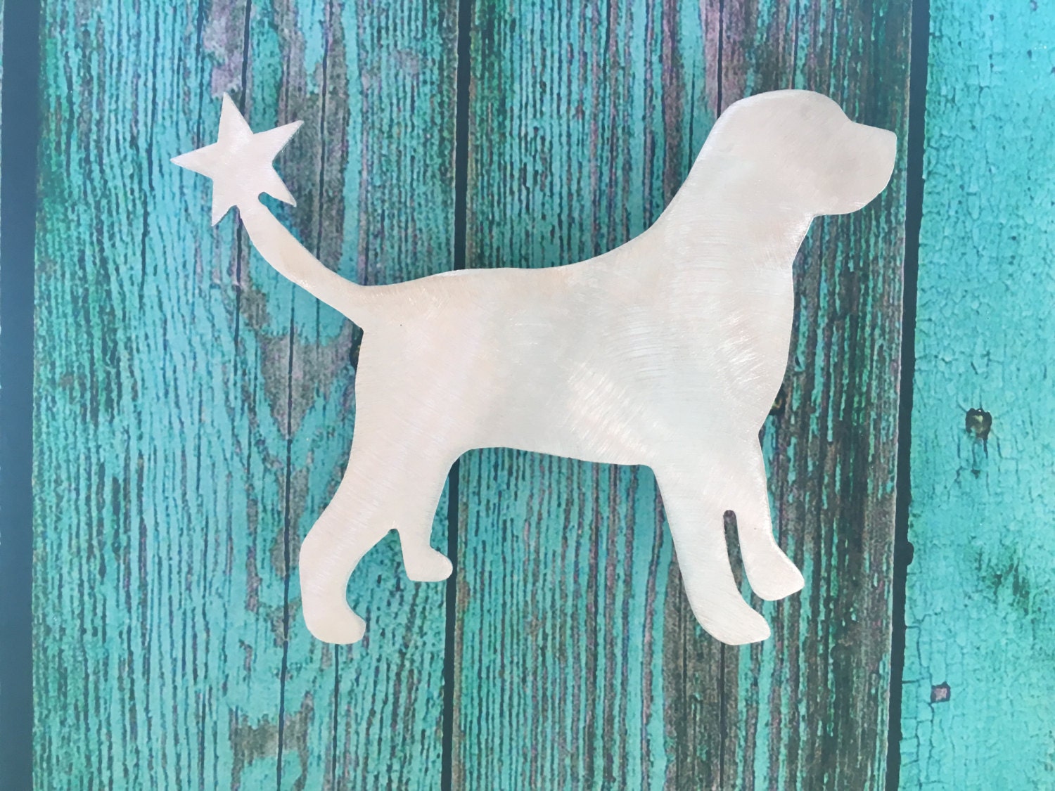 Labrador Retriever Standing With Star, Lab Dog Tree Topper, Holiday ...