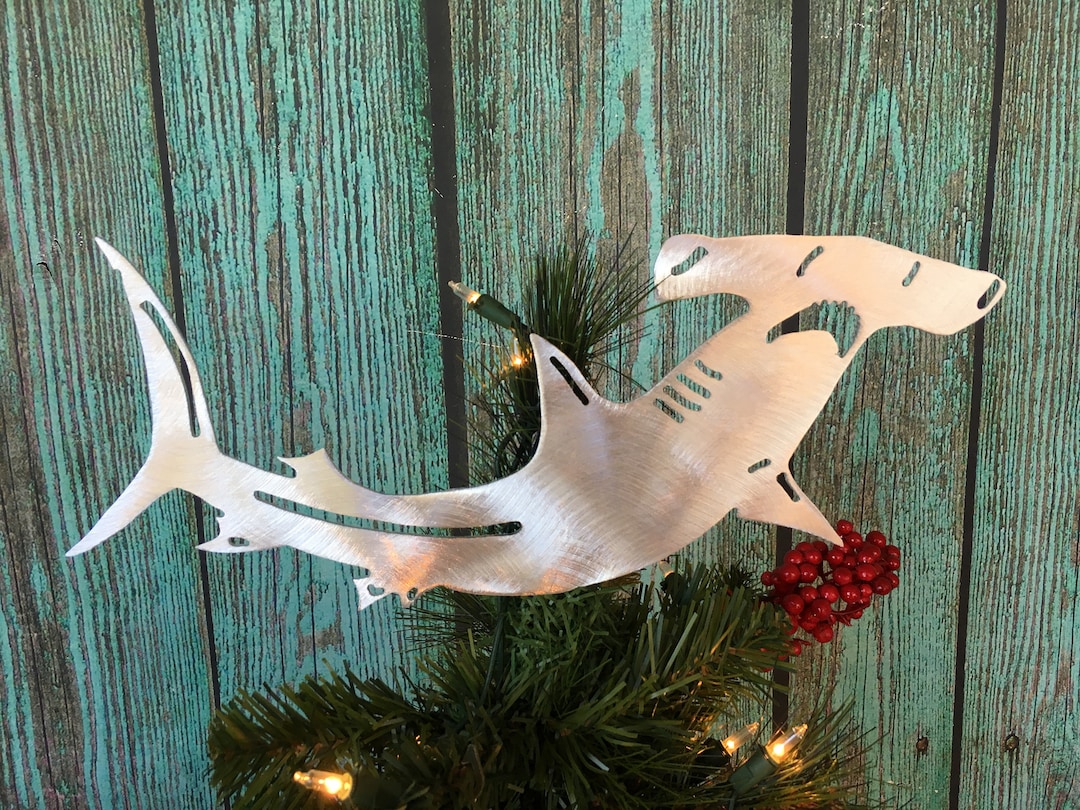 Hammerhead Shark, Tree Topper, Wall Hanging or Yard Stake, Handcrafted ...