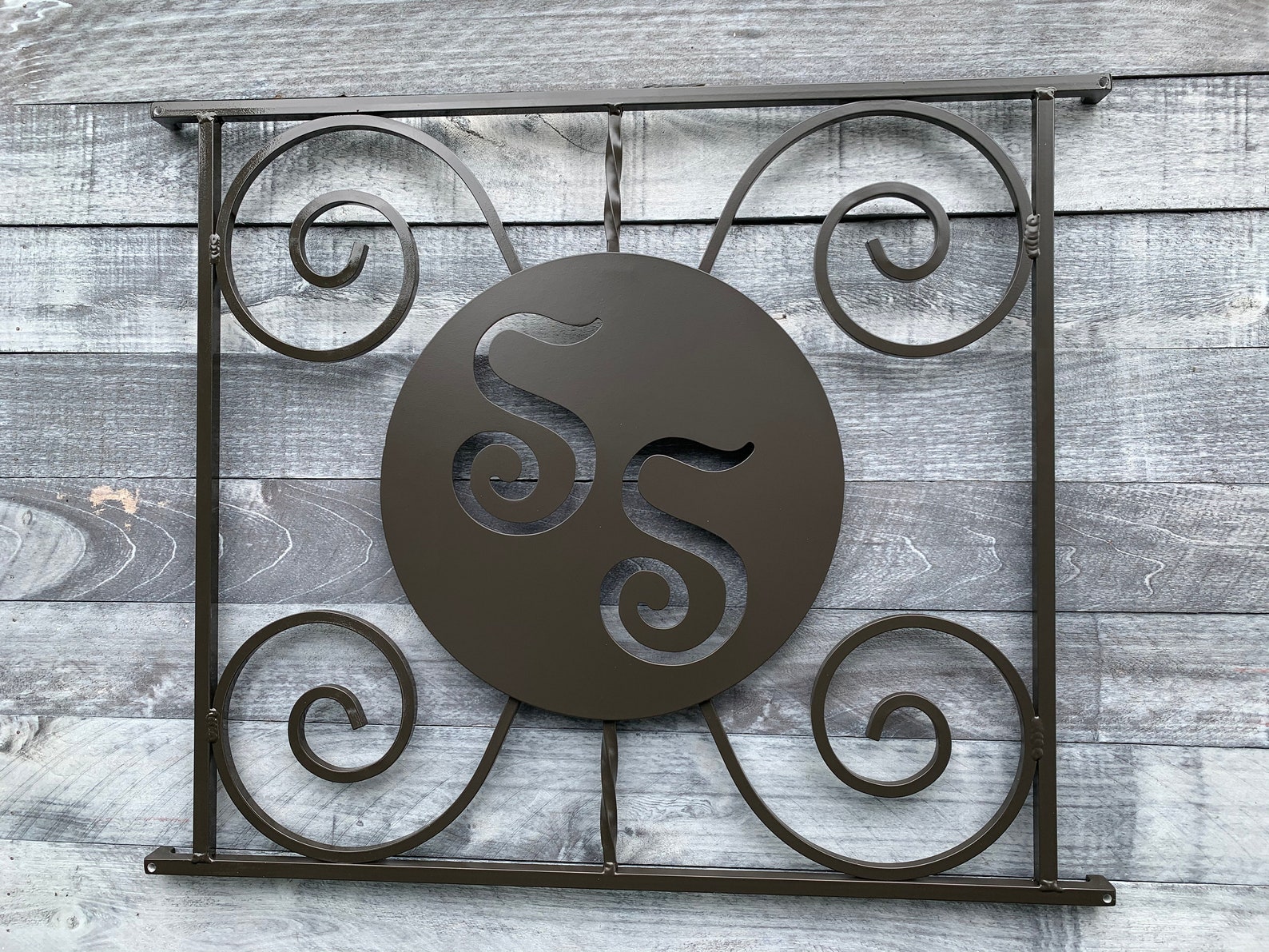 Double Letter Monogram Design Screen Door Grille Protect - Etsy