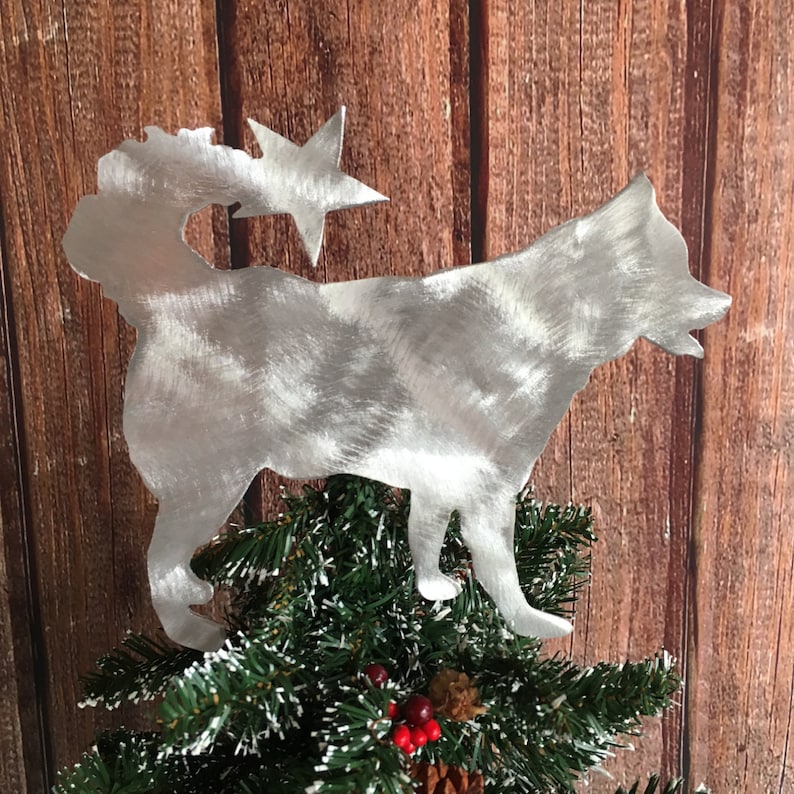 Siberian Husky Dog Christmas Tree Topper, Wreath Decoration or Wall ...