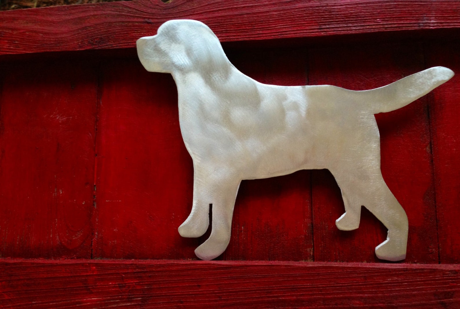 Metal Labrador Retriever Dog, Aluminum, for Indoor Decor or Outdoor ...
