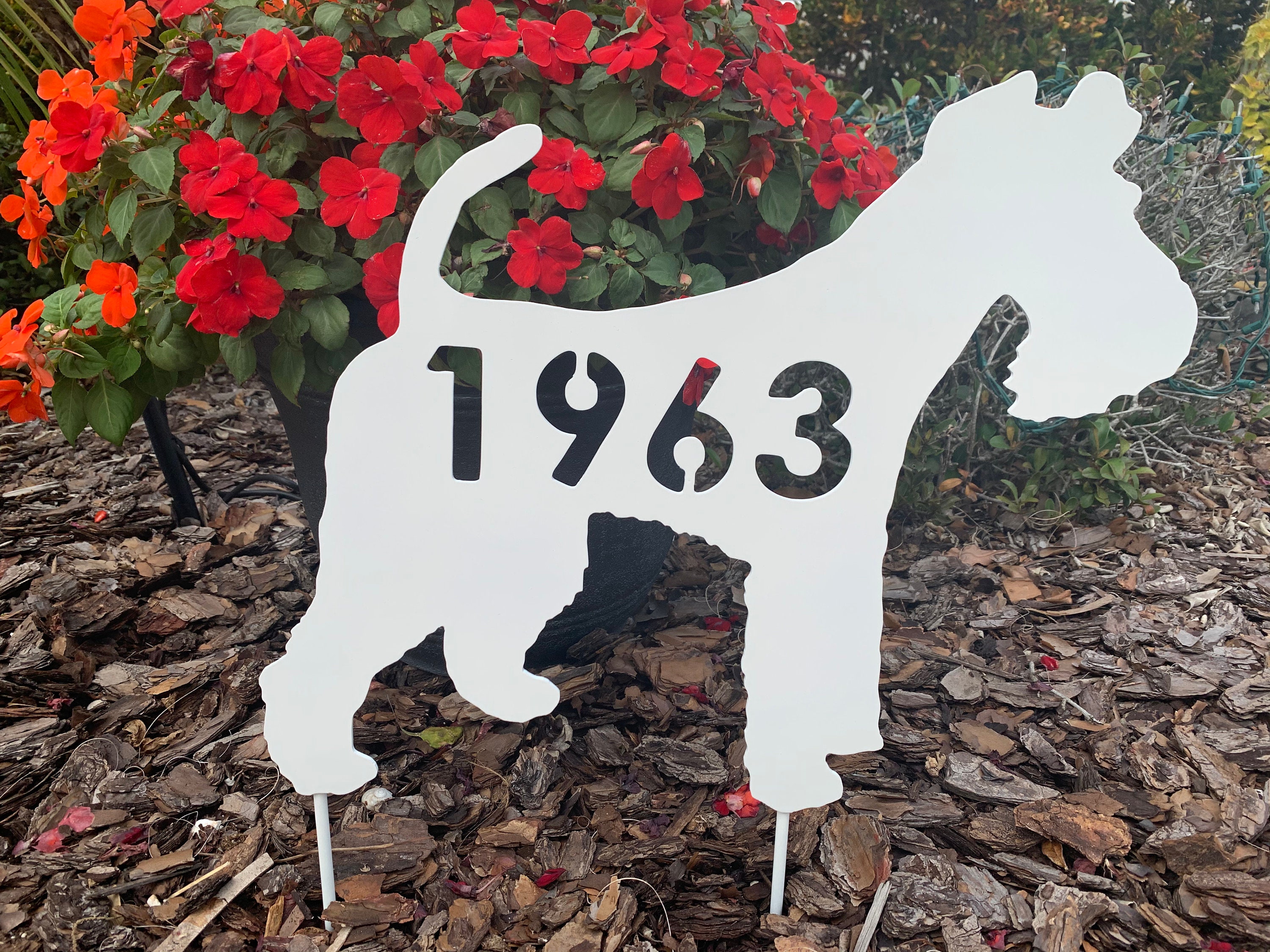 Unique and Beautiful House Number Sign Wire Hair Fox Terrier - Etsy