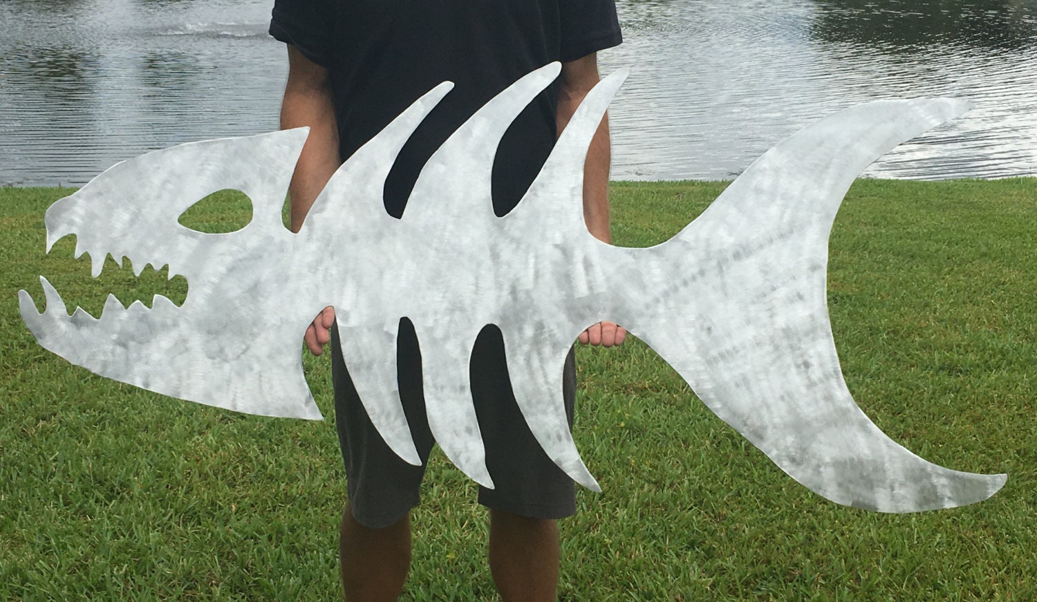 Bone Fish 5 foot Handmade Metal Wall Hanging aluminum man | Etsy