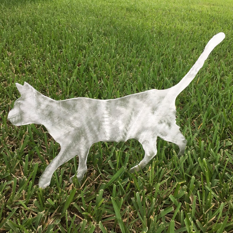 Kitty Cat Large Lawn Stake 19 Inch Width Yard Art Aluminum | Etsy