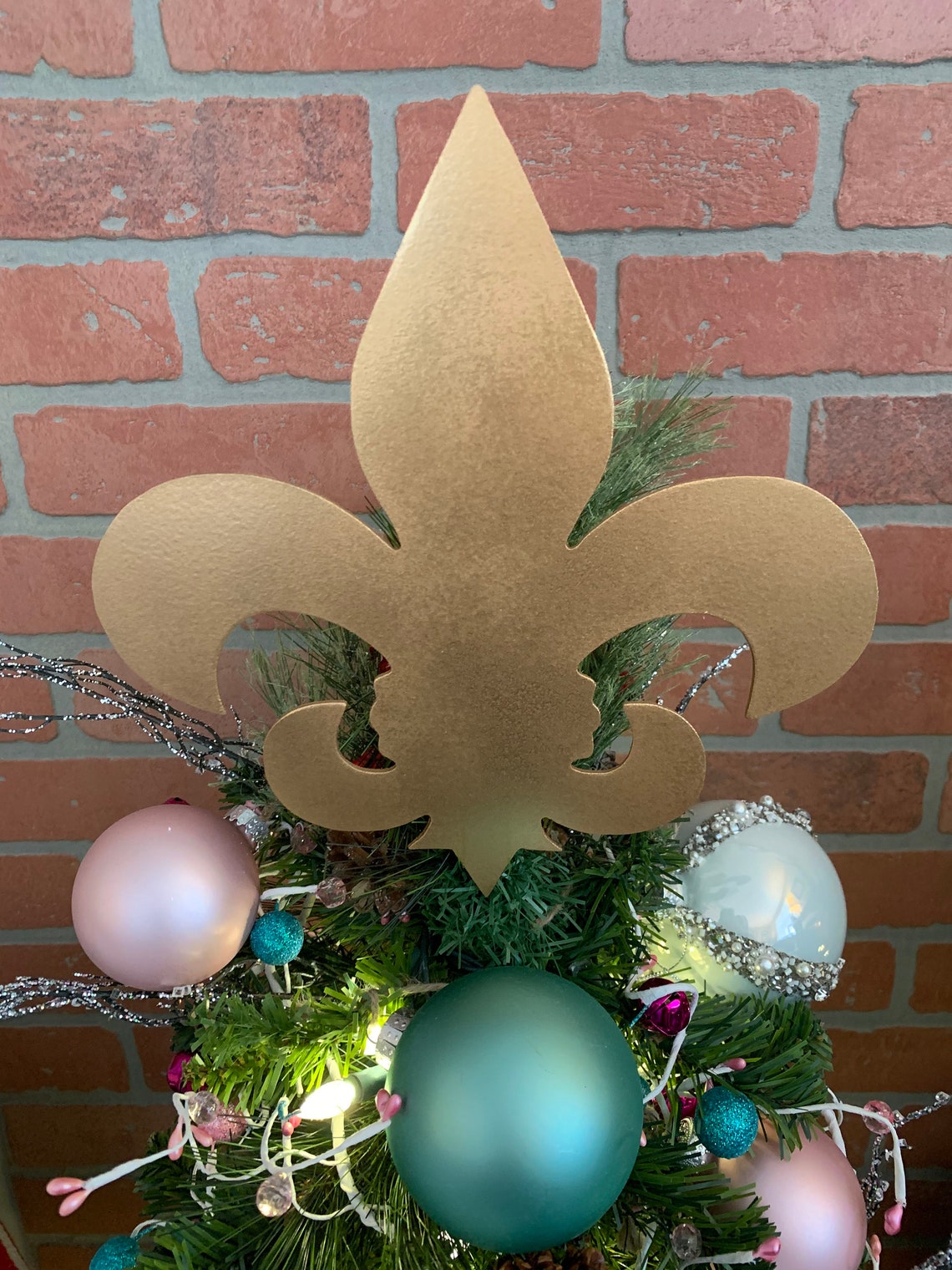 Fleur De Lis Handmade Gold Silver or Purple Tree Topper | Etsy
