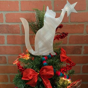 Kitty Cat, Cat Christmas Tree Topper, Wreath Decor, Holiday Decoration ...