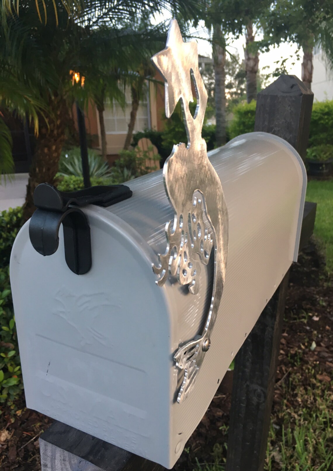 Mermaid Mailbox Flag Metal Mermaid With Starfish Listing is - Etsy