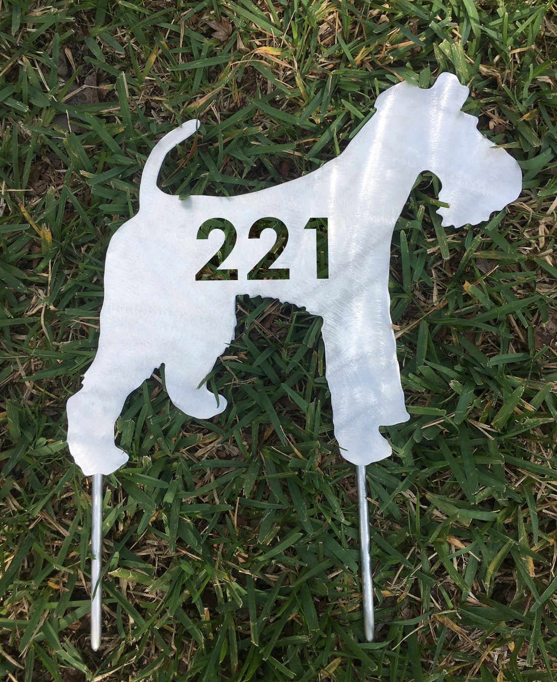Unique and Beautiful House Number Sign Wire Hair Fox Terrier, Dog ...