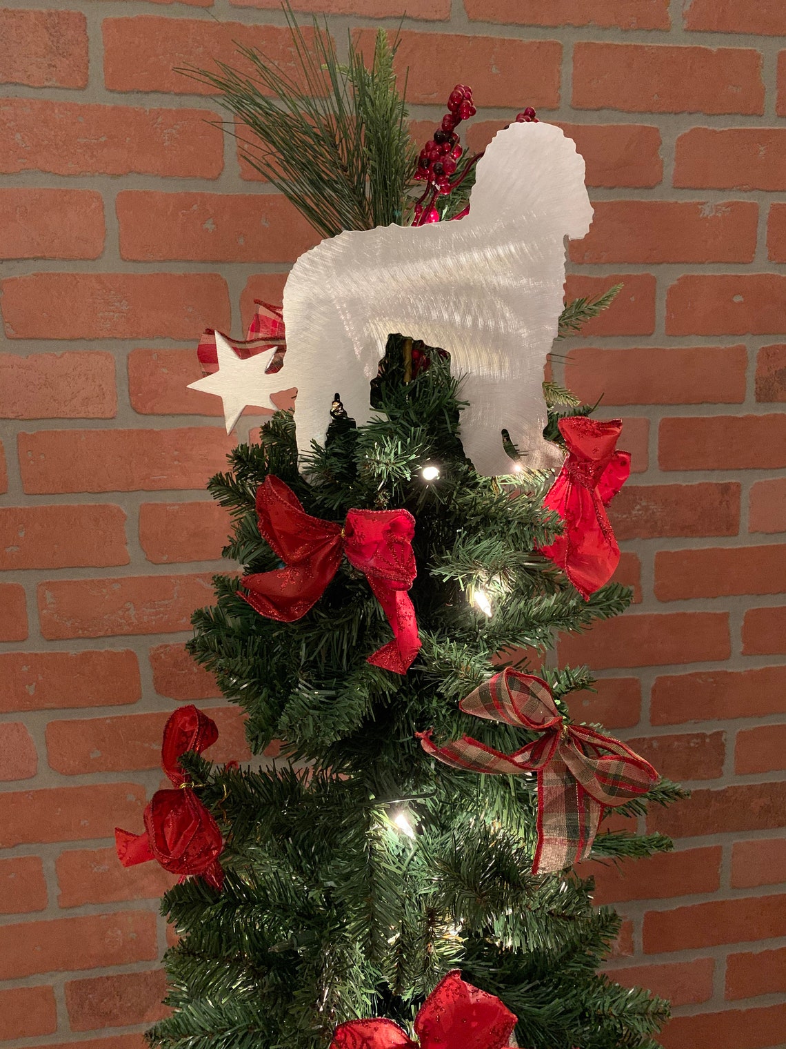 Golden Doodle Dog Tree Topper With Star Holiday Decoration - Etsy