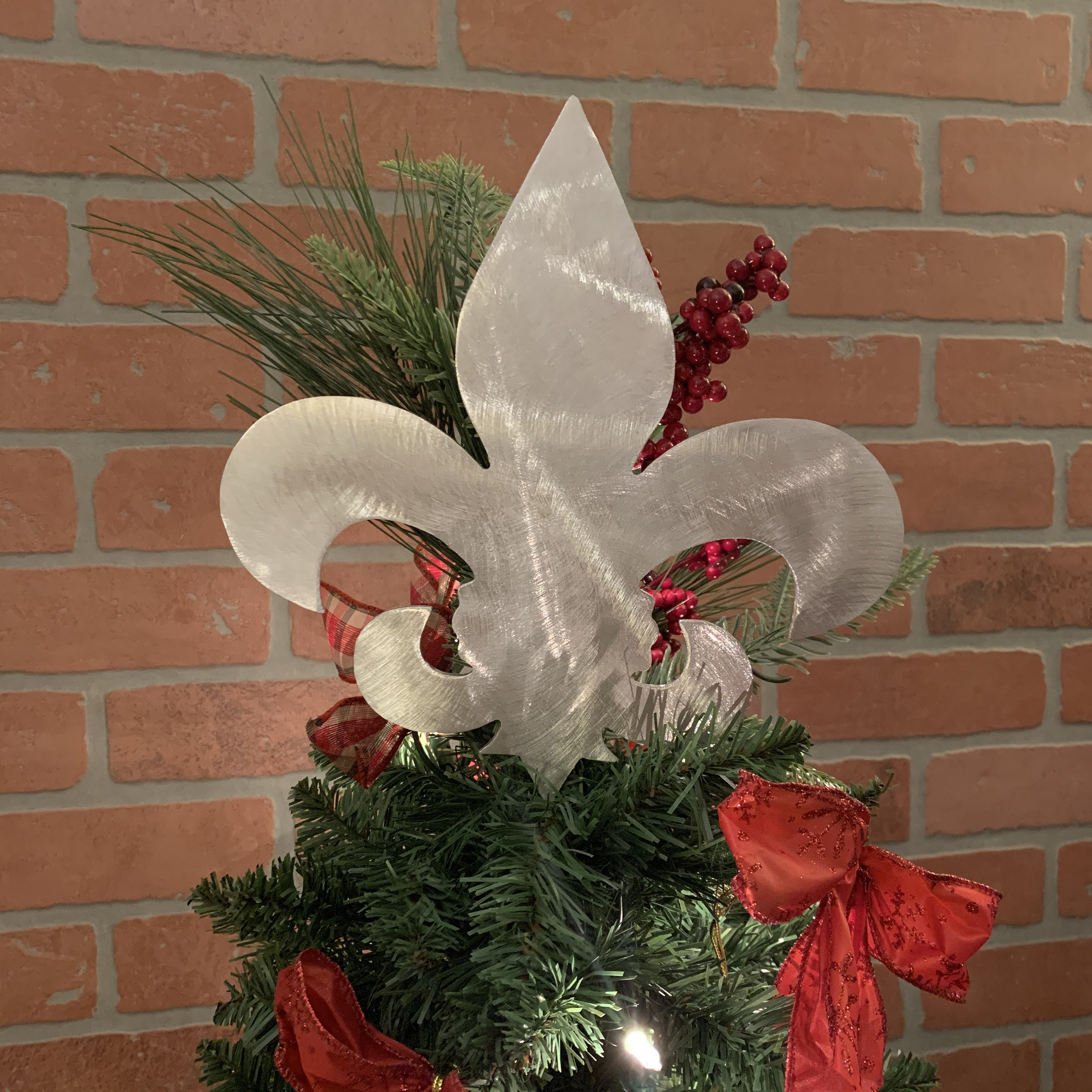 Fleur De Lis Handmade Silver Gold or Purple Tree Topper | Etsy