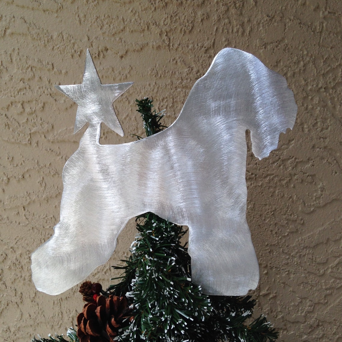 Soft Coated Wheaten Dog Tree Topper Holiday Decoration | Etsy