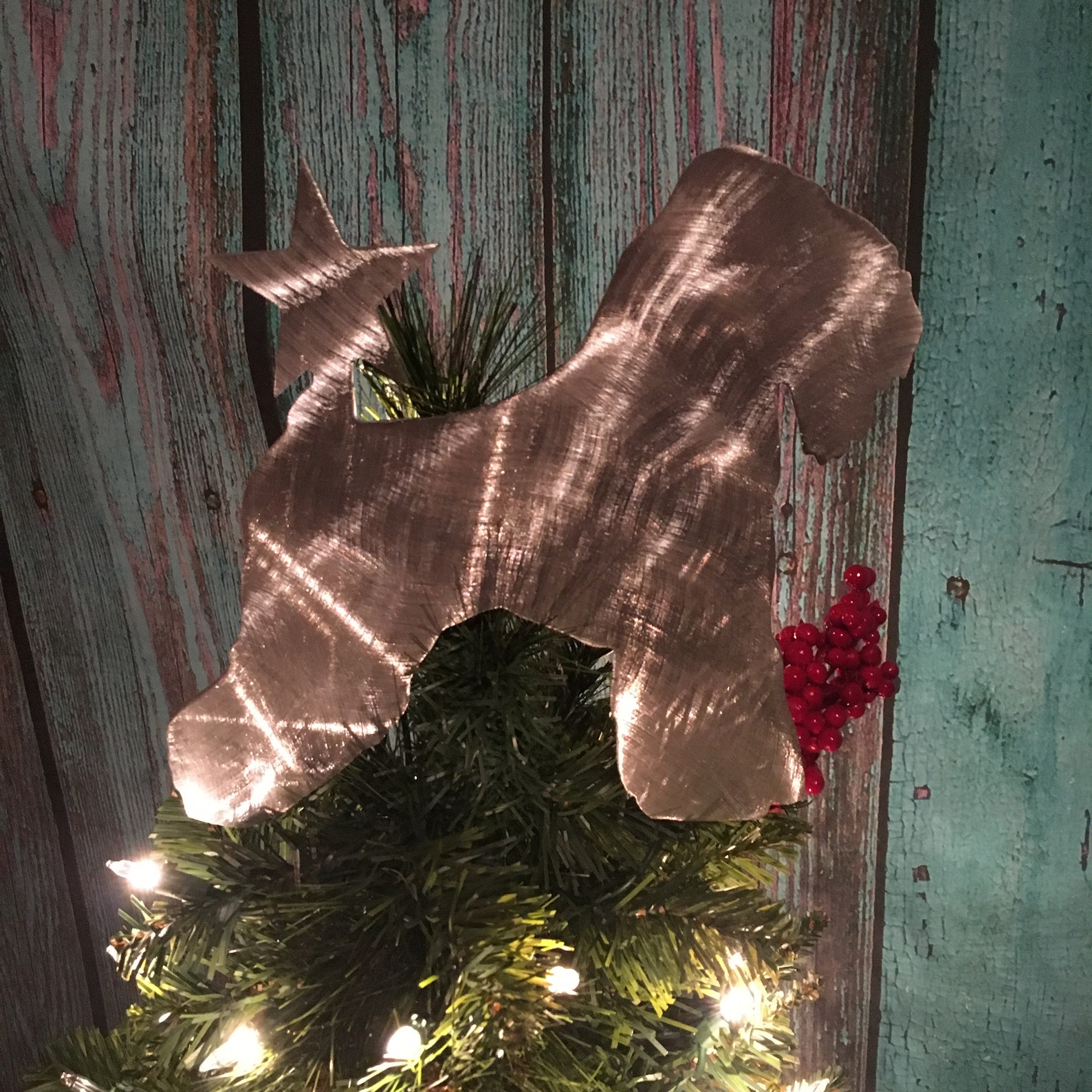 Soft Coated Wheaten Dog Tree Topper Holiday Decoration | Etsy