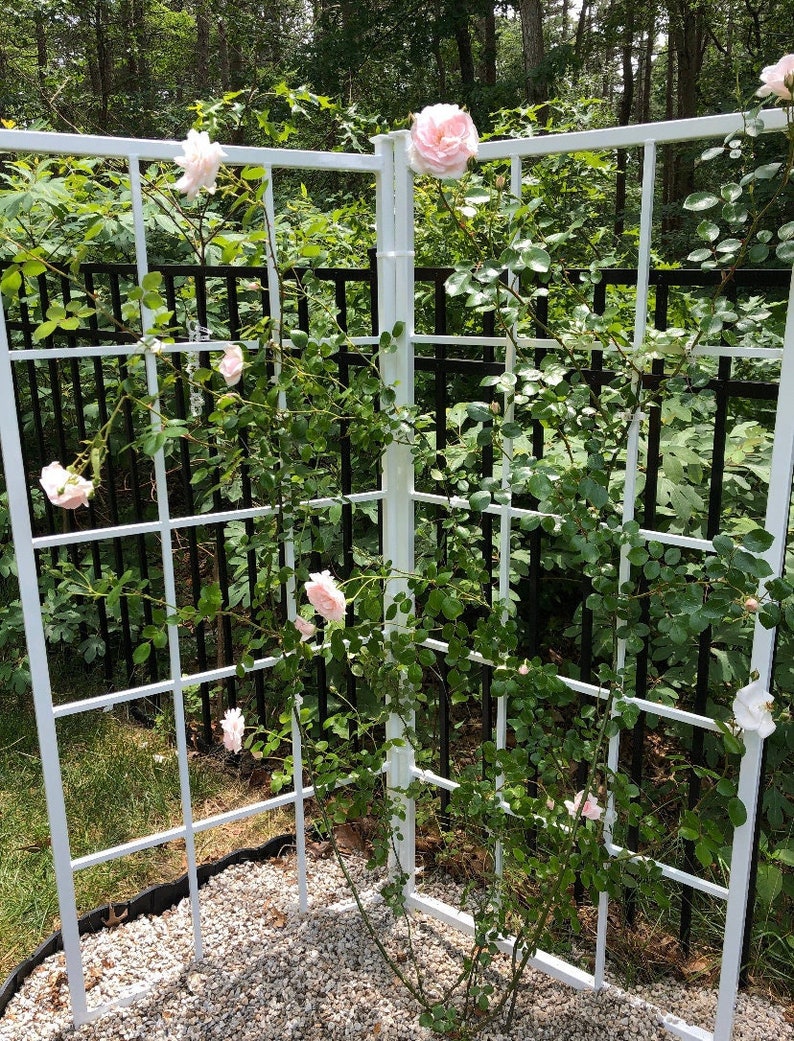 Classic Metal Garden Trellis, Single Trellis Panel, Aluminum, Handmade ...