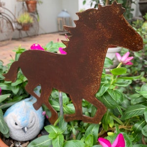 Rusty Horse | Wild Stallion | Steel Yard Art | Yard Stake | Farmhouse ...