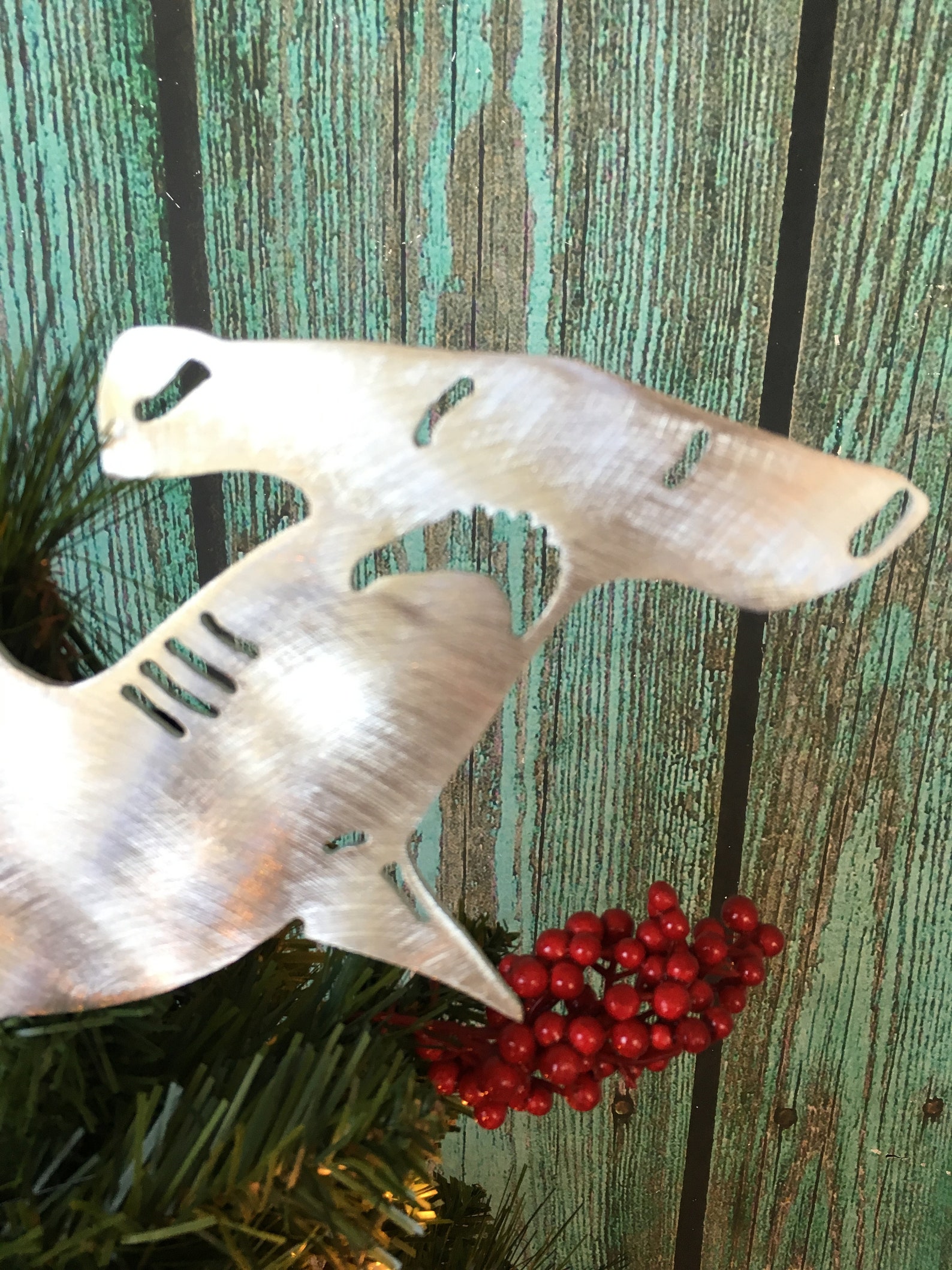 Hammerhead Shark, Tree Topper, Wall Hanging or Yard Stake, Handcrafted ...