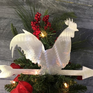 Weathervane Rooster, Christmas Tree Topper, Wreath Decoration, Holiday ...