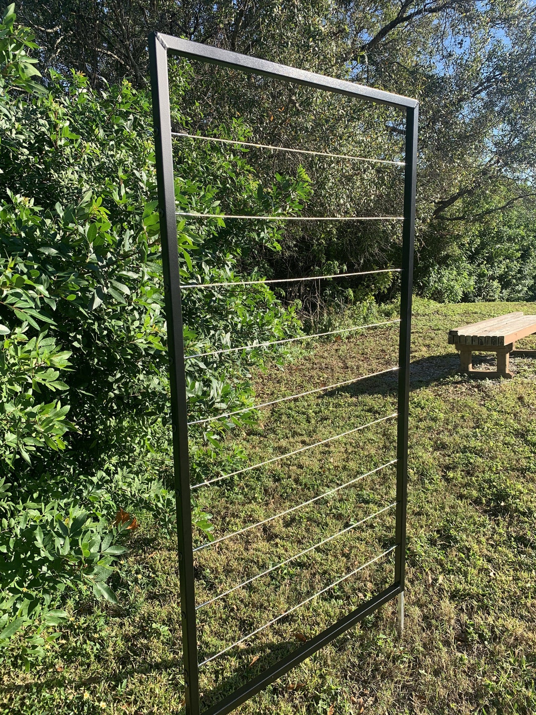 Trellis, Stainless Steel Wire, Modern, Metal Frame, Wall Mount or ...