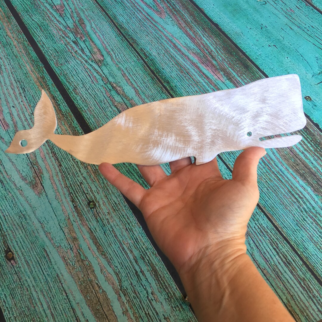 Metal Nantucket Whale Mailbox Flag, Aluminum, Will Not Rust, Silver ...