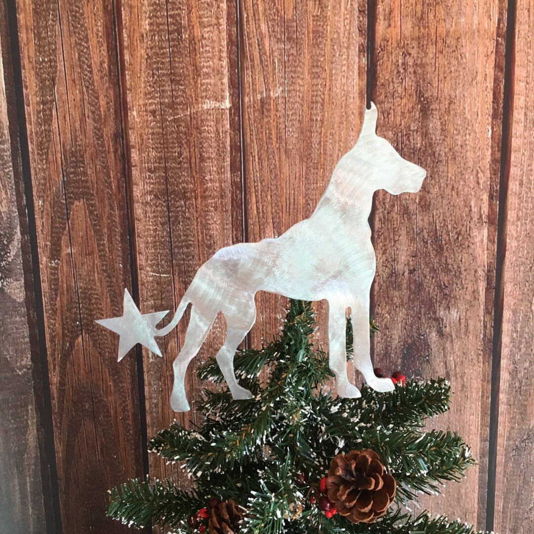 Great Dane, Dog Tree Topper, Holiday Decoration, Aluminum - Etsy