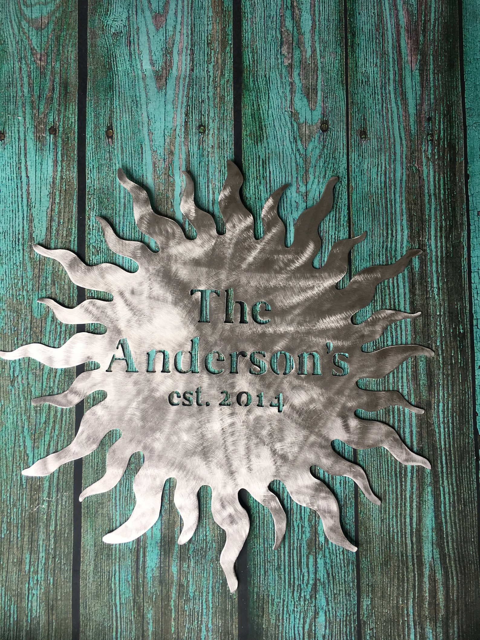 Sun Name Sign or Address Sign Metal Art Sign or Wall - Etsy