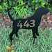 Labrador Retriever, Personalized House Number Sign, Dog Silhouette, Lab ...