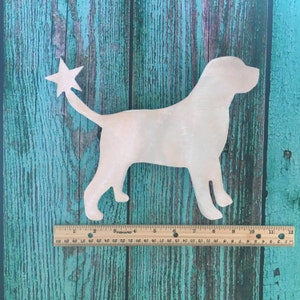 Labrador Retriever Standing With Star, Lab Dog Tree Topper, Holiday ...