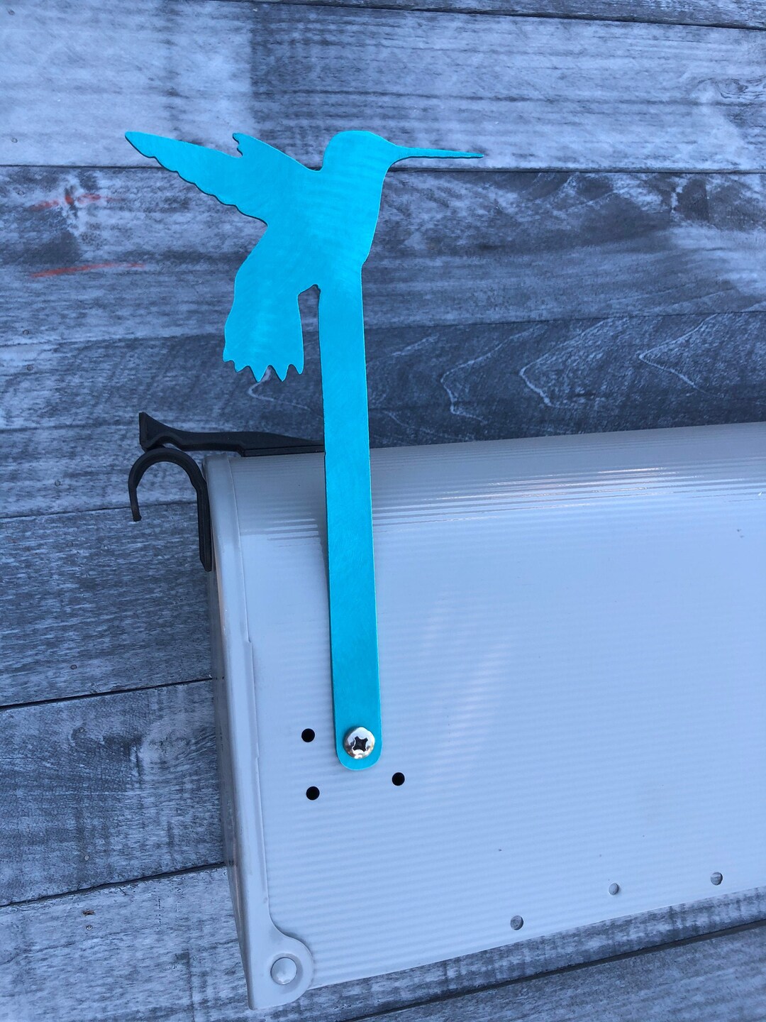 Blue Metal Hummingbird Mailbox Flag | Aluminum | Will Not Rust, Brushed ...