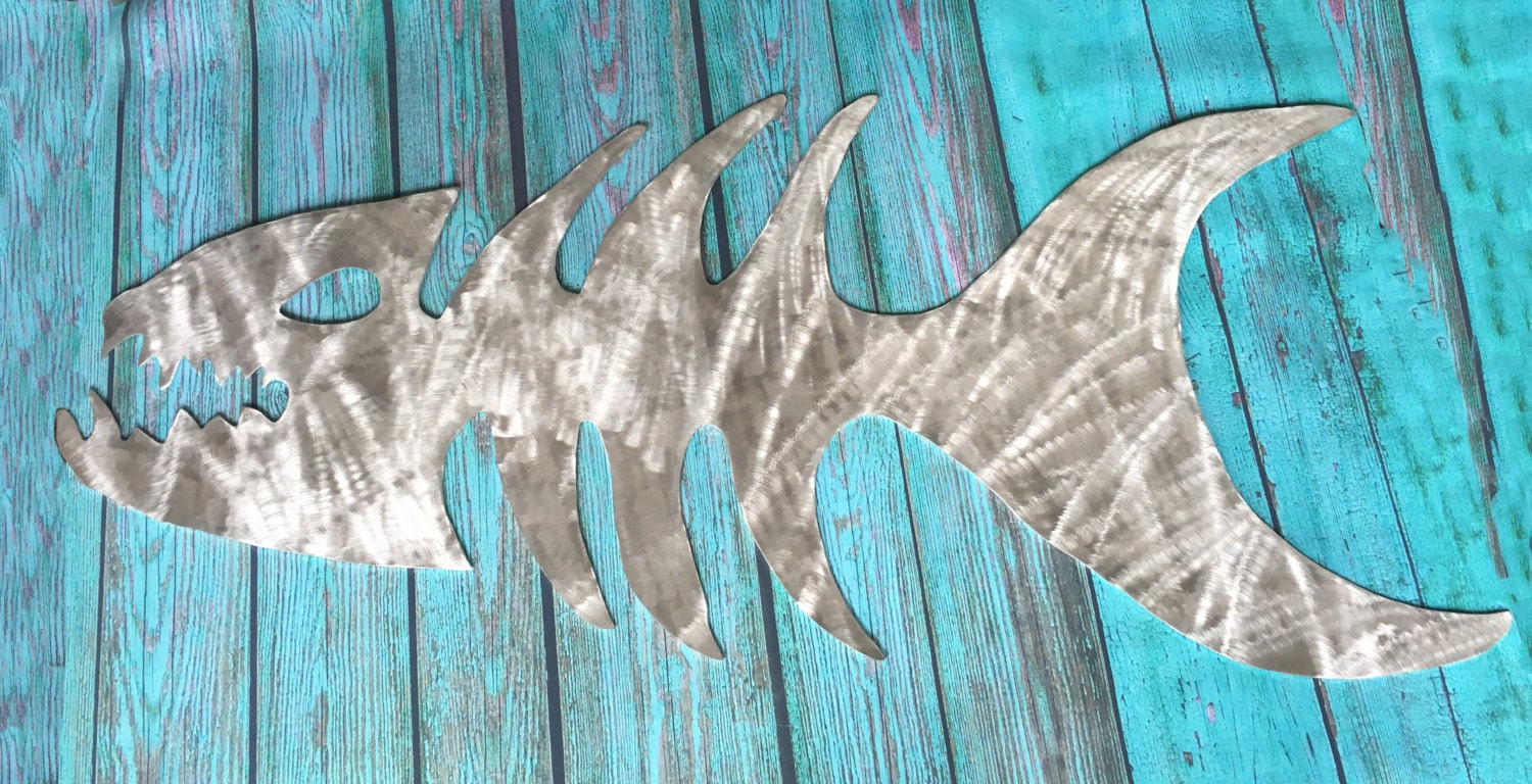 Bone Fish 5 foot Handmade Metal Wall Hanging aluminum man | Etsy