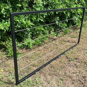 Horizontal Trellis, Stainless Steel Wire, Modern, Metal, Wall Mount or ...