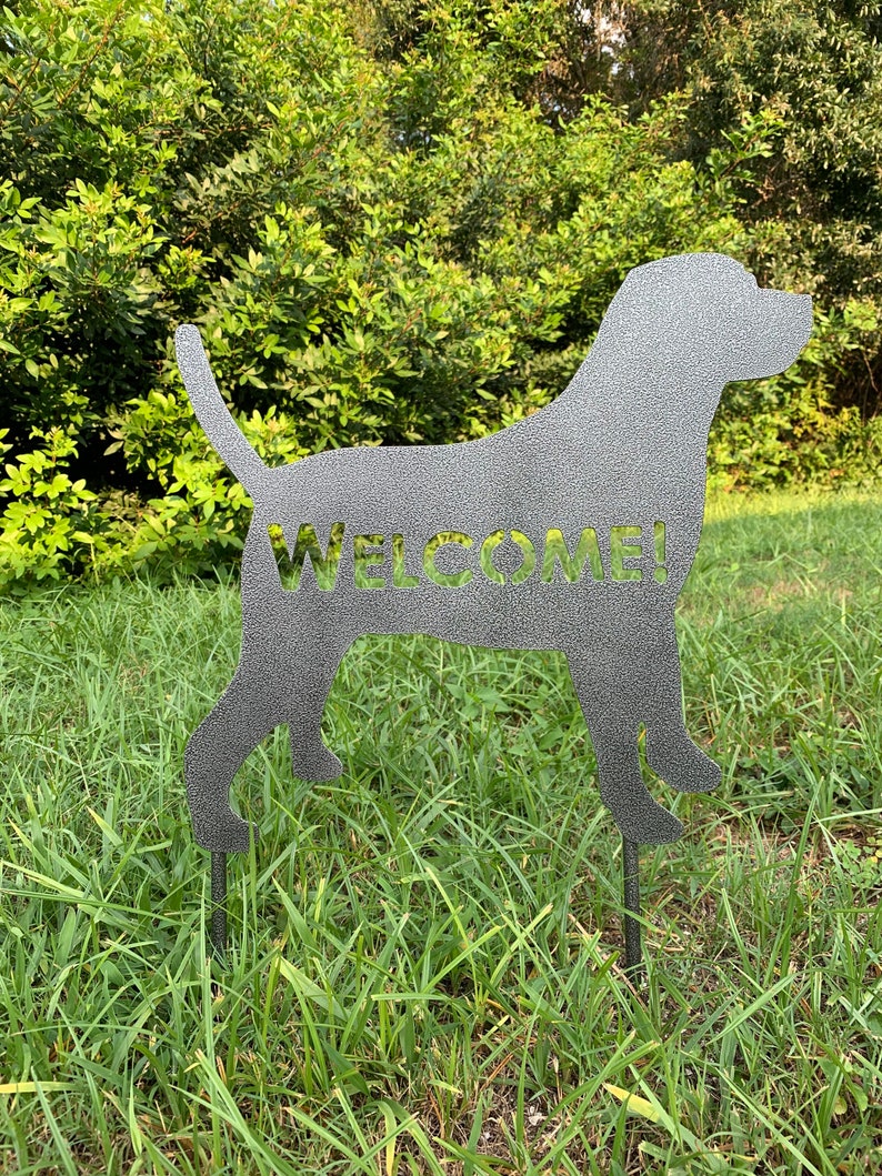 Labrador Retriever Welcome or Name Sign Dog Silhouette Lab - Etsy