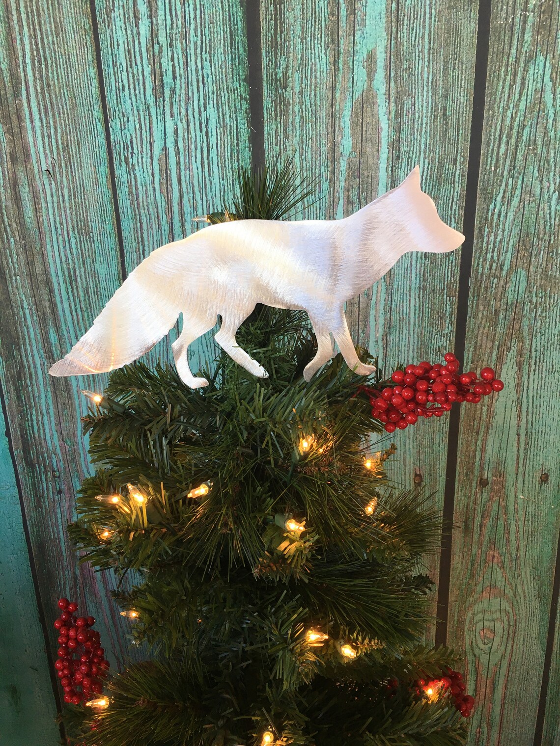 Fox Tree Topper Wall Hanging or Yard Stake Handcrafted - Etsy