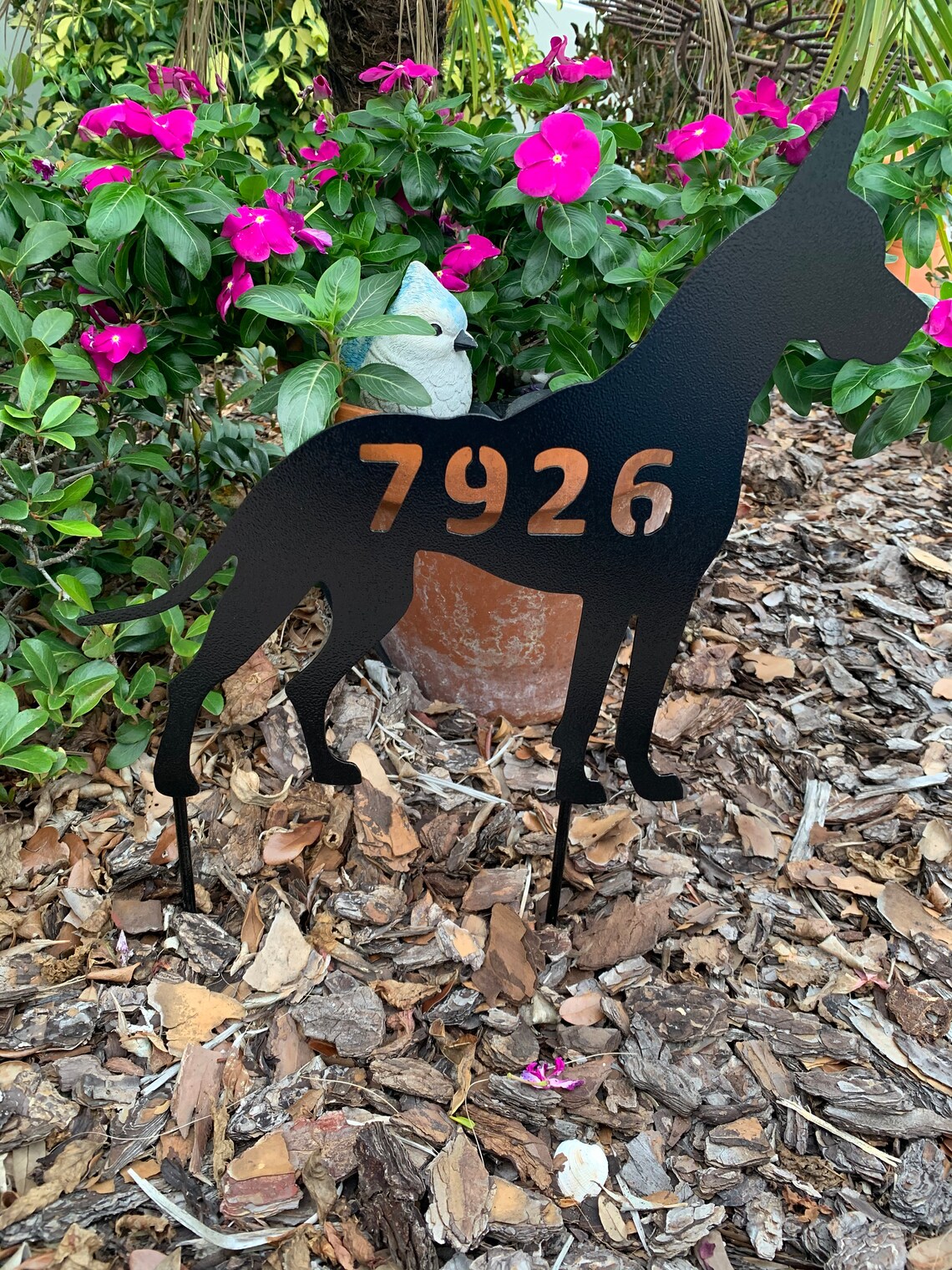 Personalized Great Dane Yard Sign Personalize with home | Etsy