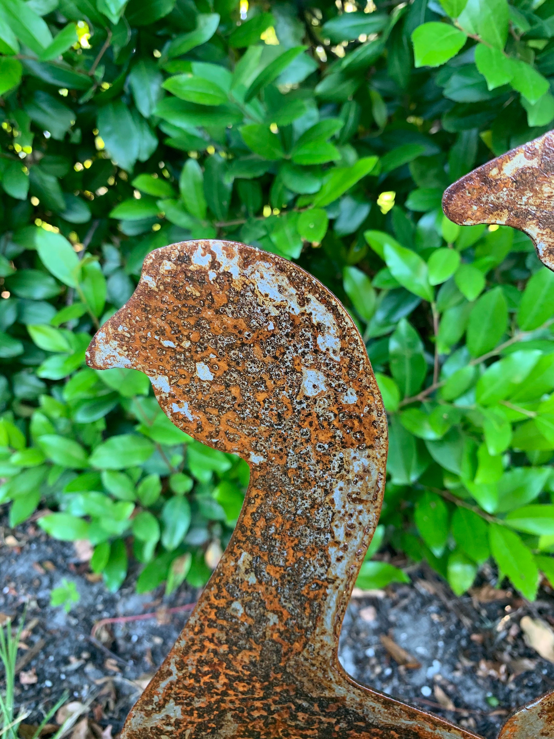 Rusty Metal Geese Personalized Sign House Number Sign | Etsy