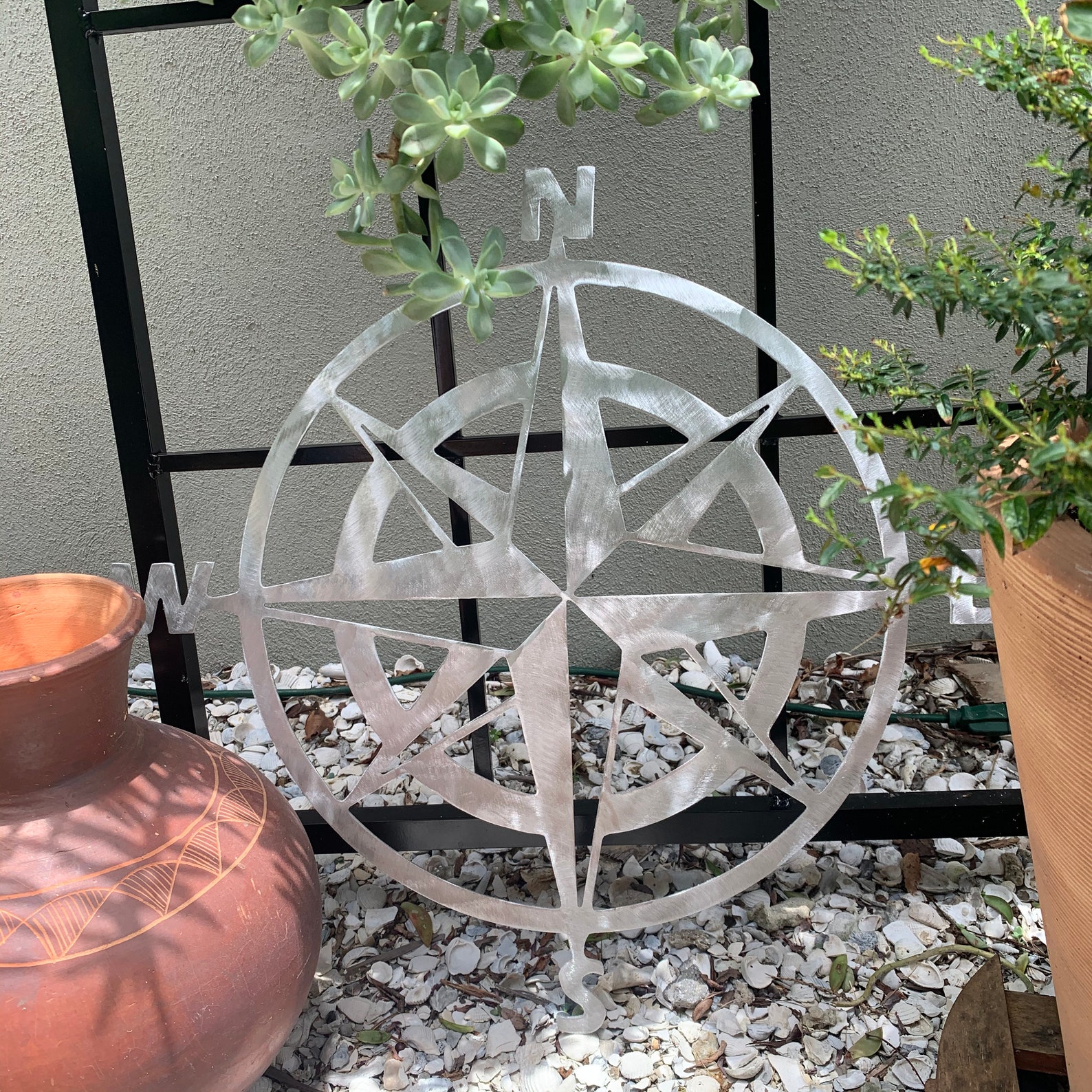 Metal Compass Rose wall art multiple colors available | Etsy