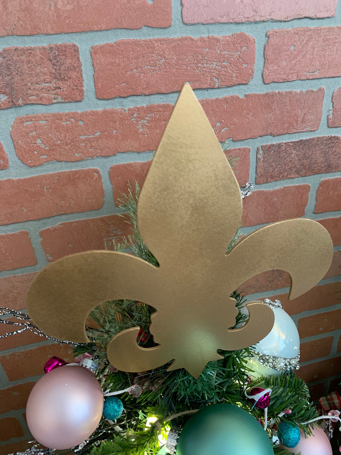 Fleur De Lis Handmade Gold Silver or Purple Tree Topper | Etsy
