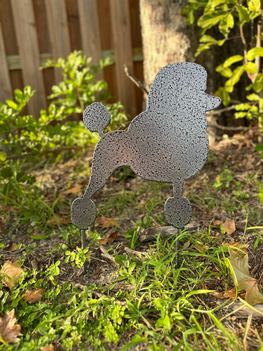 Metal Sign Poodle Silhouette, Plain or Personalized, 15 Inch Wide, Yard ...