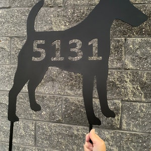 Metal Sign Smooth Fox Terrier, Dog Silhouette, Personalized House ...