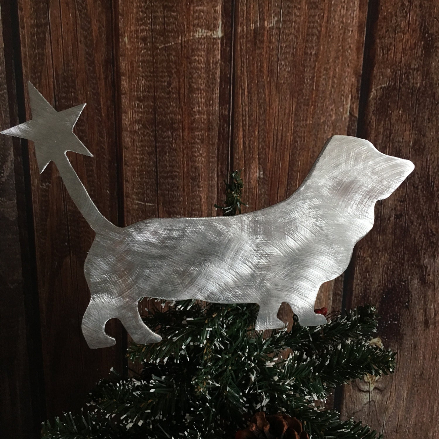 Basset Hound Dog Christmas Tree Topper Holiday Decoration | Etsy