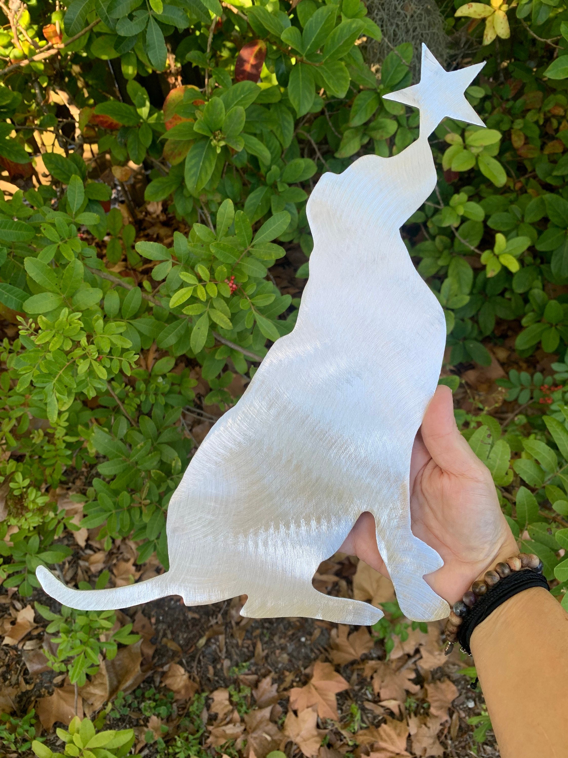 Labrador Retriever Dog Silhouette Star on Nose Garden | Etsy