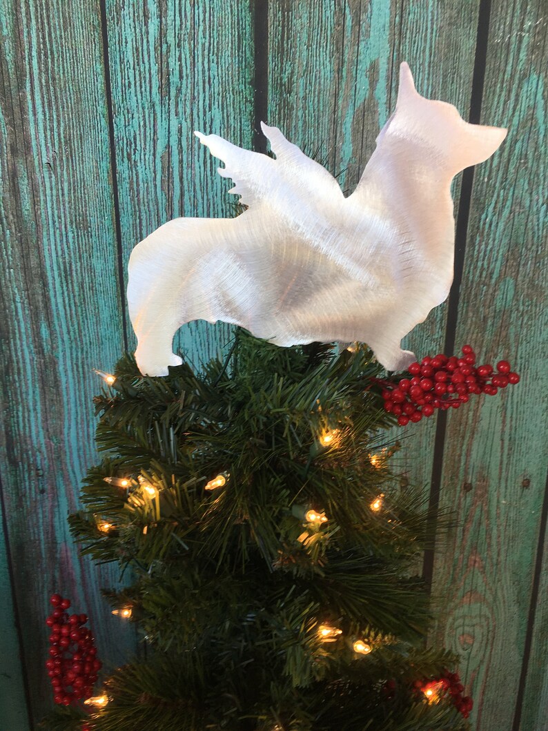 Pembroke Welsh Corgi, Angel Dog Tree Topper, Holiday Decoration ...
