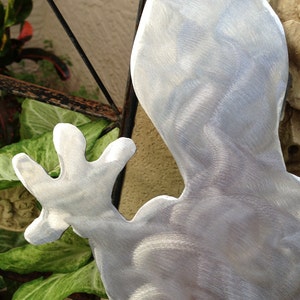 Metal Gecko, Aluminum, for Indoor Decor, Garden Art Outdoors or Shelf ...